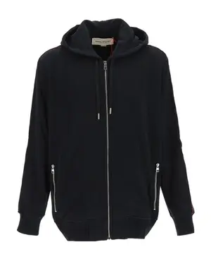Alexander McQueen Zip Up Hoodie With Logo Straps