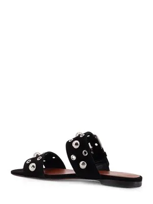 Valentino Garavani Nellcôte Buckled Slide Sandals - Black