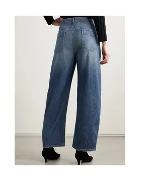 NILI LOTAN Belt-lined Denim Trousers