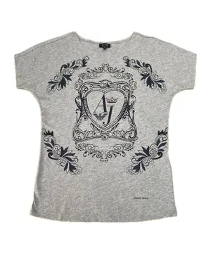 Emporio Armani Short-sleeved T-shirt With Graphic Print - Gray
