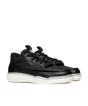 Valentino Garavani Logo Embossed Lace-up Sneakers - Black