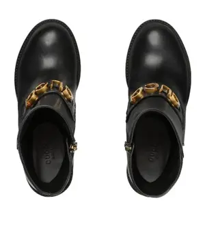 Gucci Logo-plaque Leather Boots