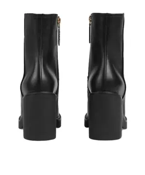 Gucci Logo-plaque Leather Boots