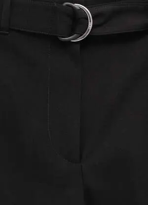 Loewe Pleat Detailed Belted Trousers - Black
