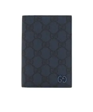 Gucci Blue Interior Gg Passport Case - Dark Blue