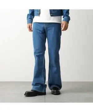 Celine Flared Jeans In Cotton Denim