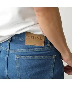 Celine Flared Jeans In Cotton Denim