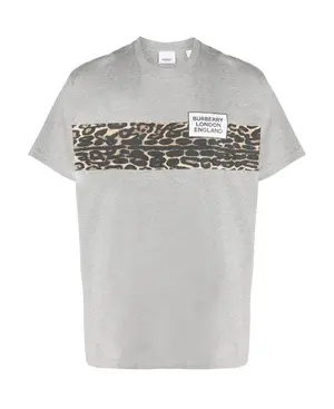 Burberry Logo Leopard Print T-shirt