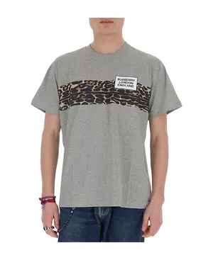 Burberry Logo Leopard Print T-shirt