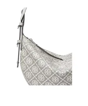 Tory Burch T Monogram Utility Small Balloon Bag - Gray