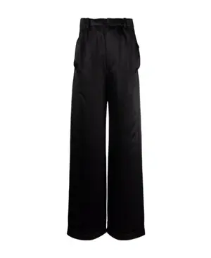 ANN DEMEULEMEESTER Satin Wide-leg Trousers