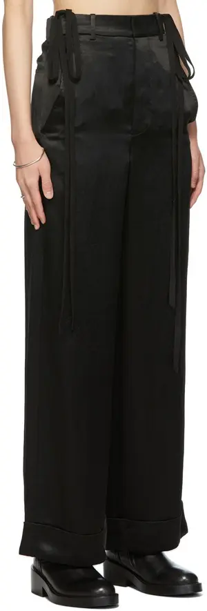 ANN DEMEULEMEESTER Satin Wide-leg Trousers