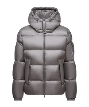 Moncler Logo Patch Hooded Puffer Jacket