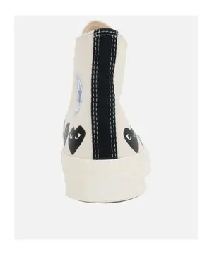 CONVERSE X COMME DES GARONS PLAY Chuck Taylor All-star High Top Sneakers With Heart Print - White