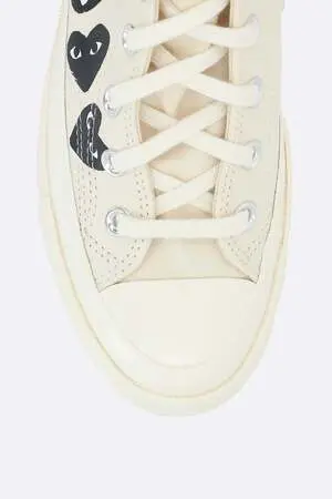 CONVERSE X COMME DES GARONS PLAY Chuck Taylor All-star High Top Sneakers With Heart Print - White