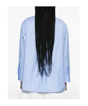 TWINSET Crystal-embellished Eyelet Shirt