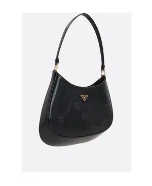 Prada Cleo Embossed-detail Shoulder Bag - Black
