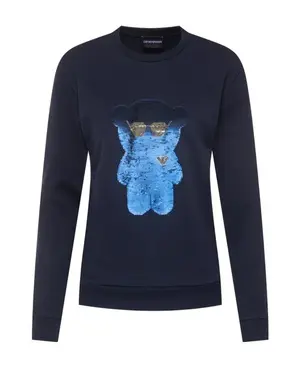 Emporio Armani Long Sleeve Crewneck Sweater - Black