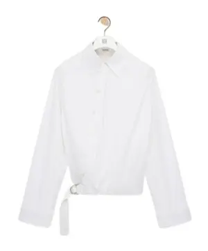 Loewe Draped Long-sleeved Shirt - White
