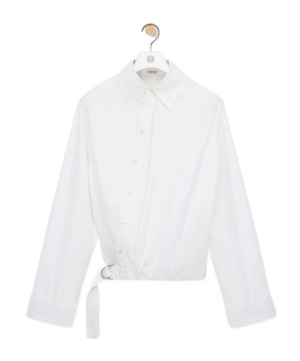 Loewe Draped Long-sleeved Shirt - White