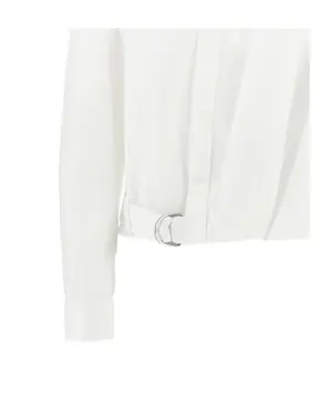 Loewe Draped Long-sleeved Shirt - White