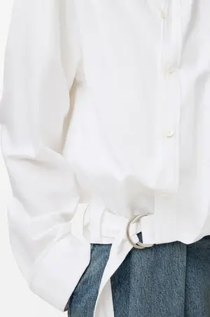 Loewe Draped Long-sleeved Shirt - White
