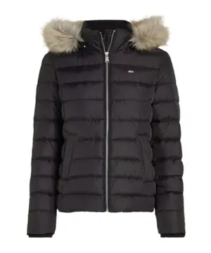 Tommy Hilfiger Down Puffer Jacket With Removable Hood And Faux Fur Trim