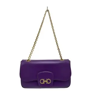 FERRAGAMO Flap Shoulder Bag - Grape