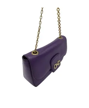 FERRAGAMO Flap Shoulder Bag - Grape