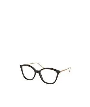 Prada Logo Flat Mirror Eyeglasses - Black