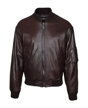 Dolce & Gabbana Leather Bomber Jacket