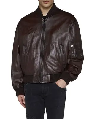 Dolce & Gabbana Leather Bomber Jacket