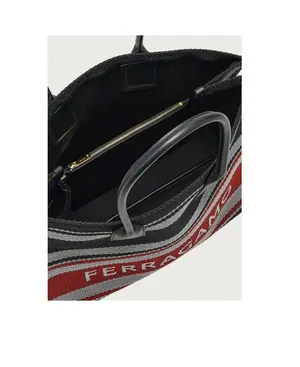 FERRAGAMO Logo Jacquard Signature Tote Bag