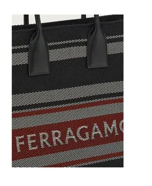 FERRAGAMO Logo Jacquard Signature Tote Bag