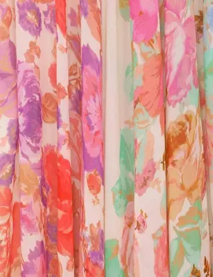 Zimmermann Raie Floral-print Midi Dress - Nude