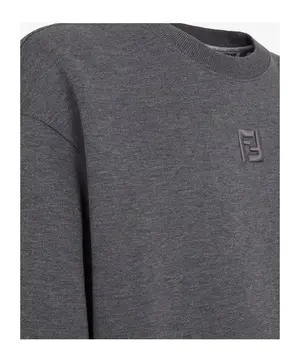 Fendi Ff Embroidered Crewneck Sweatshirt