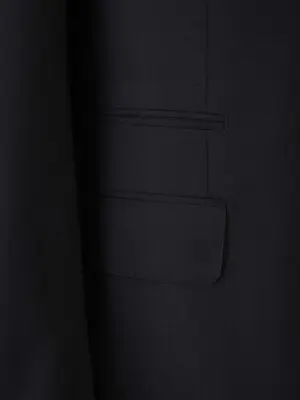 Brioni Long-sleeved Coat Belt Ring Trousers Suit - Black