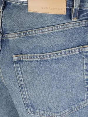 SUNFLOWER Logo Patch Wide-leg Jeans