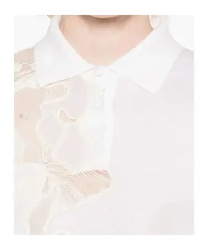 Ermanno Scervino Lace-embellished Polo Top