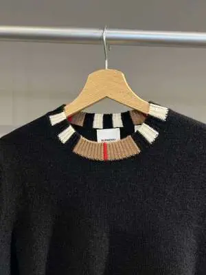 Burberry Long-sleeved Sweater With Stripe Detail