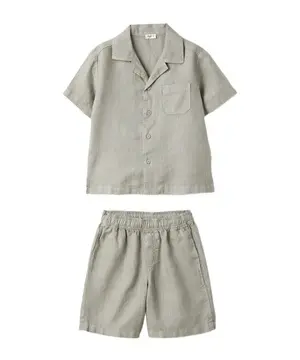 IL GUFO Short Sleeve Camp Shirt And Shorts Set