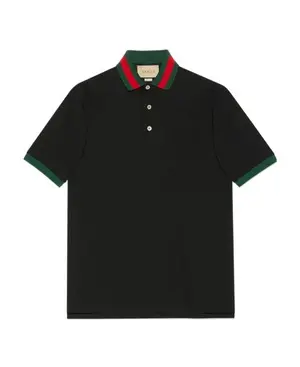 Gucci Stretch Piquet Polo Shirt - Black