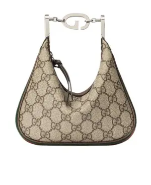Gucci Mini Gg Supreme Attache Zipped Shoulder Bag - Nude