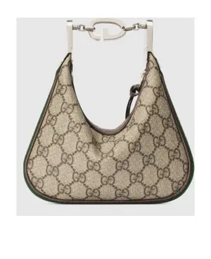 Gucci Mini Gg Supreme Attache Zipped Shoulder Bag - Nude