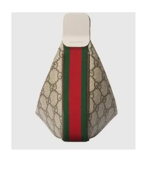 Gucci Mini Gg Supreme Attache Zipped Shoulder Bag - Nude