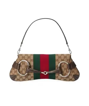 Gucci Horsebit Chain Medium Shoulder Bag - Green