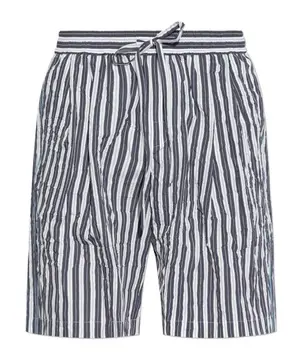 Dolce & Gabbana Striped Bermuda Shorts - Gray