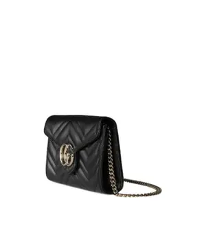 Gucci Logo Plaque Quilted Clutch Bag