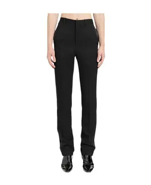 Saint Laurent Straight-leg Knitted Trousers - Black