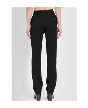 Saint Laurent Straight-leg Knitted Trousers - Black